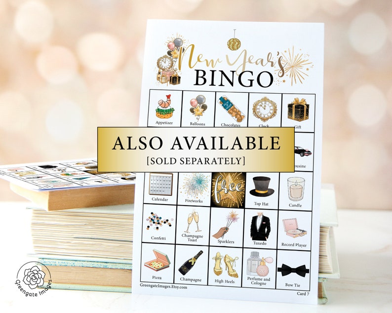 New Year's Kid/teen-friendly Bingo Cards 50 PRINTABLE - Etsy