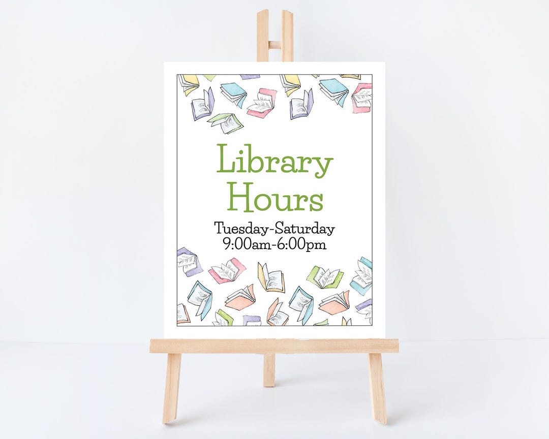 Sign Template - Editable Corjl, 8.5x11" Sign, Book Sign, Letter Size ...