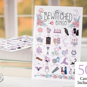 Witch Bingo Game - 50 PRINTABLE Unique Cards. Instant Digital Download ...