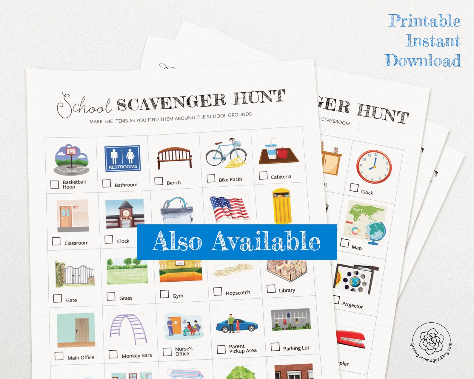 School Scattergories - Printable Scattergories Template, Party Game ...