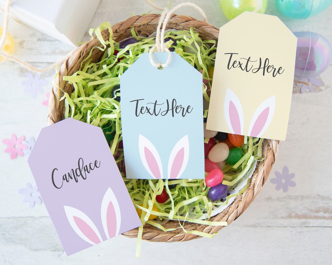 Easter Gift Tags Easter Gift Tag, Editable Corjl, Personalized Easter ...