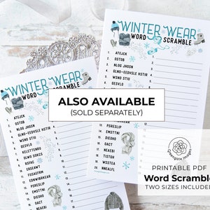 Winter Word Find - PRINTABLE Downloadable Activity. Cold Weather Word ...