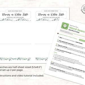 Build-your-own Word Search Template - PRINTABLE PDF Activity That You ...