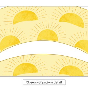 Sun Cupcake Wrapper - PRINTABLE Instant Download PDF. Yellow Sunshine ...
