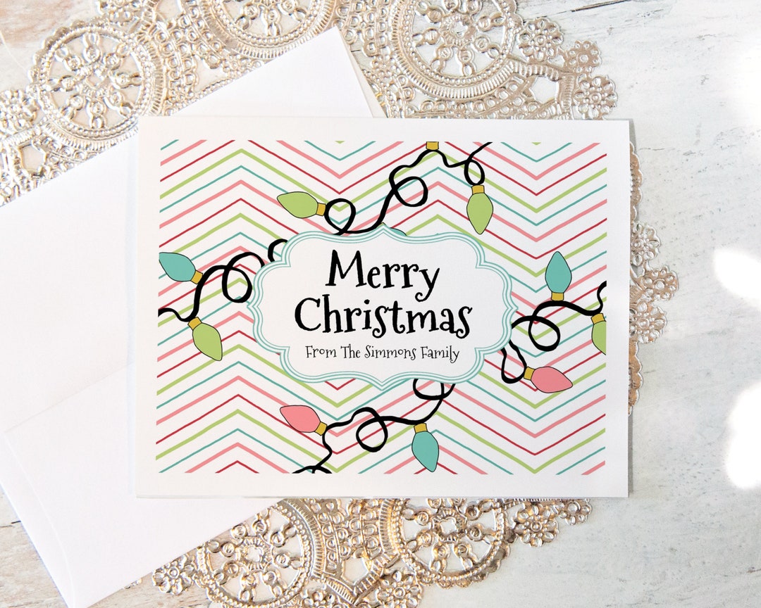 Christmas Card: PRINTABLE, Editable Note Card, Personalize in Corjl ...