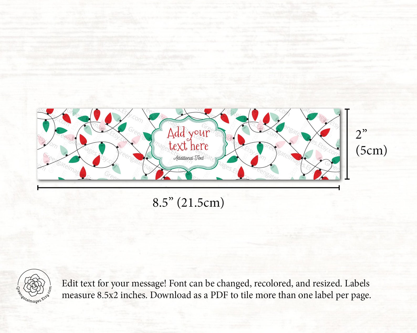 Christmas Water Bottle Label Printable Corjl Editable - Etsy