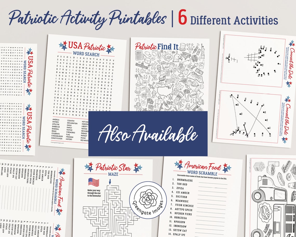 Patriotic Bingo Cards: Printable Bingo 50 Cards 4th of July - Etsy