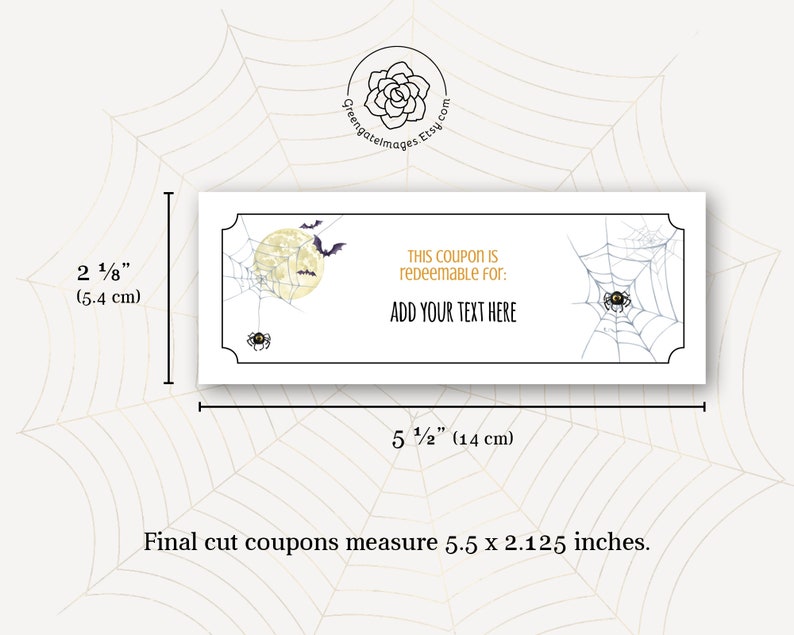 Halloween Coupon Template: Printable Coupon Book, Editable Coupons, Diy ...
