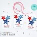 Patriotic Gift Tag Printable & Corjl Editable / Red Blue Stars Gift Tag ...