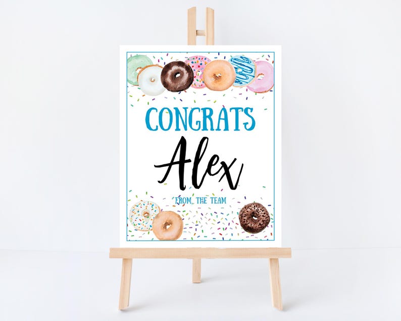 Donut/birthday Sign Template - PRINTABLE Page That You Edit in Corjl ...