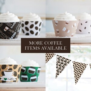 Coffee Bunting - PRINTABLE Coffee-themed Banner Flags W Coffee Beans ...