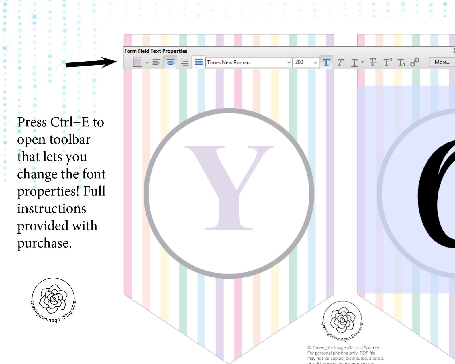 Printable Message Banner Pastel Rainbow Bunting Pink Peach | Etsy