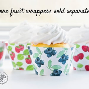 Cherry Cupcake Wrapper - Printable Cupcake Sleeve, Cherry Party Decor ...