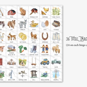 Farm Bingo: 50 Printable Bingo Cards - Great for Farm-themed Parties ...