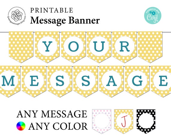 Polka Dot Bunting Printable