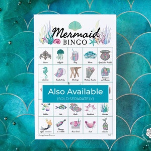 Ocean Bingo Cards: Printable Bingo Cards, 50 Cards, Kids Game Activity ...