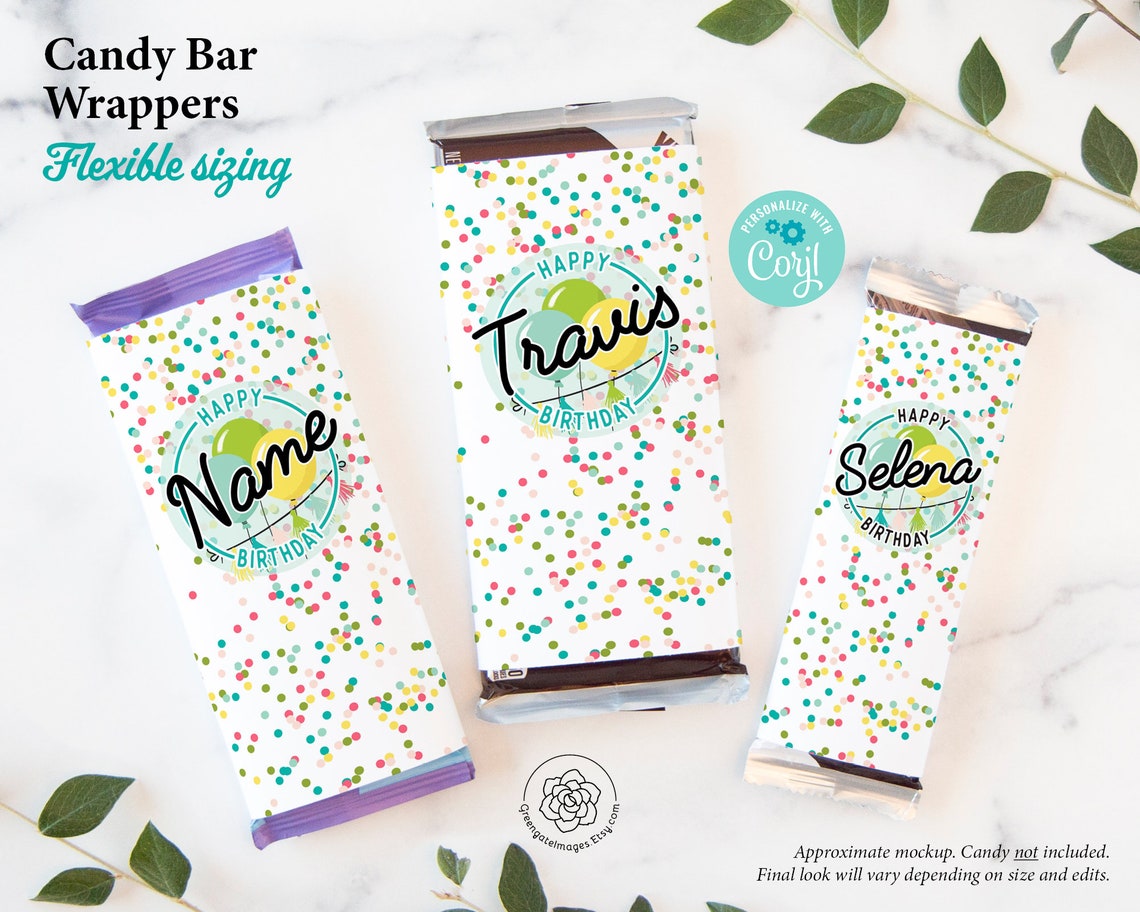 Birthday Candy Bar Wrappers PRINTABLE Instant Download. King | Etsy