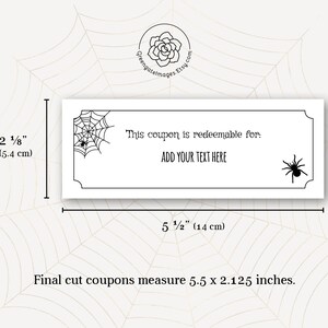 Halloween Coupon Template: Printable Coupon Book, Editable Coupons, Diy ...
