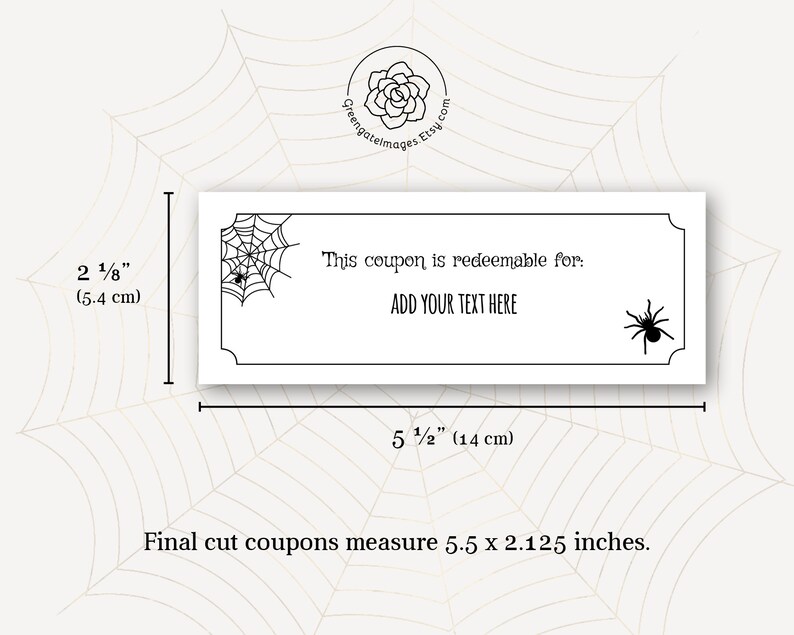 Halloween Coupon Template: Printable coupon book editable | Etsy
