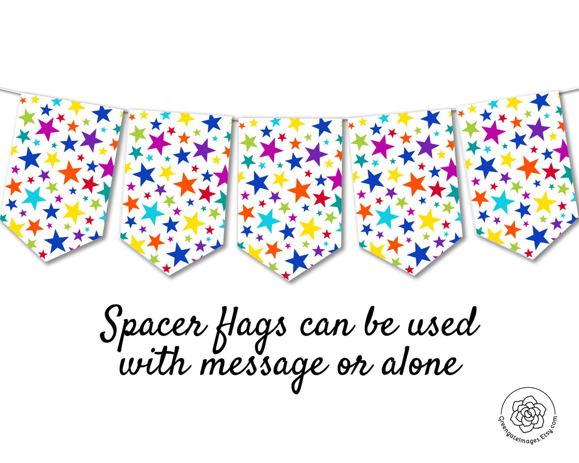 Birthday Banner Printable Bunting Custom Message Letter | Etsy