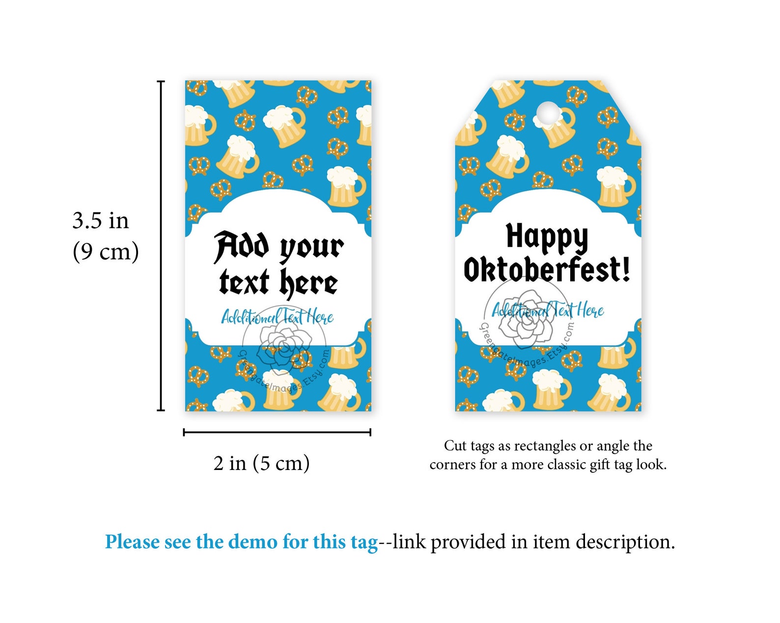 Oktoberfest Gift Tag Printable Gift Tag Favor Tag Hang - Etsy