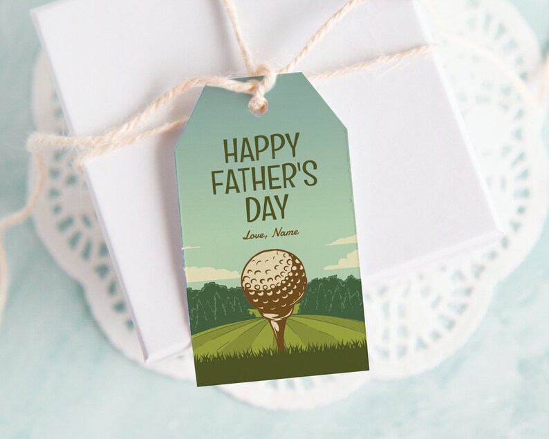 Golf Gift Tag Father's Day Gift Tags Printable Gift - Etsy