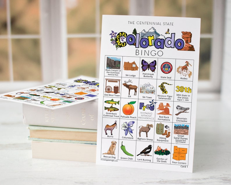 Colorado Bingo Cards 50 PRINTABLE Unique Cards to Download - Etsy