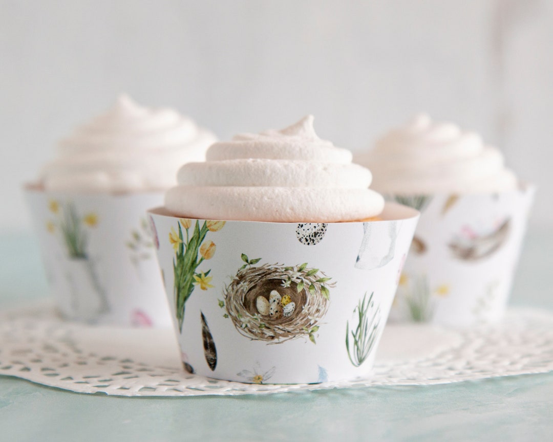 Spring / Easter Cupcake Wrappers PRINTABLE Cupcake Wraps Pdf. Spring ...