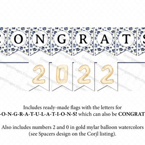 Graduation Message Banner - Printable Bunting, Editable Corjl, Custom ...