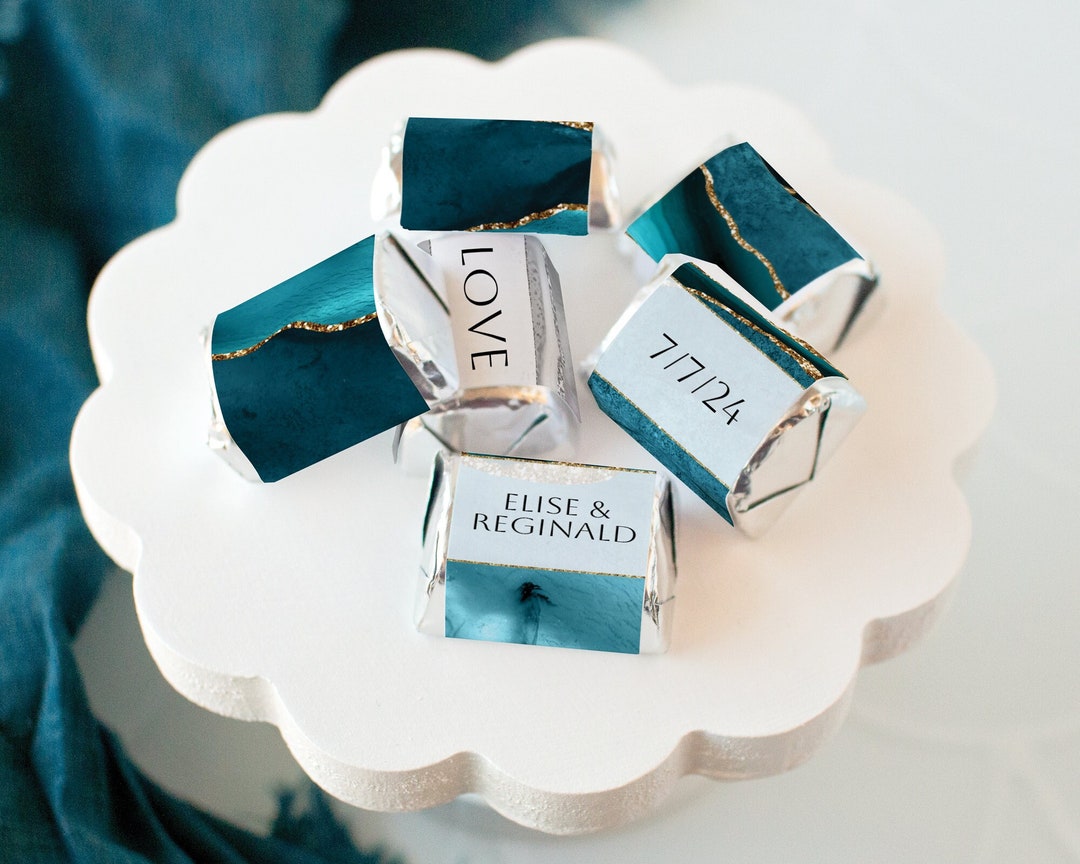 Teal Agate Nugget Wrappers - Printable/fillable PDF Download for ...