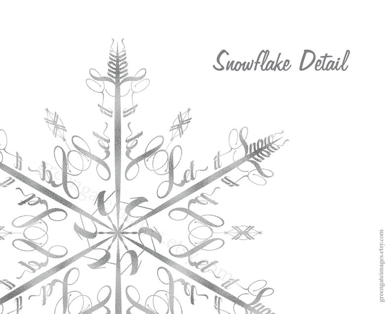 Silver Snowflake Gift Tags PRINTABLE Template That You Edit - Etsy
