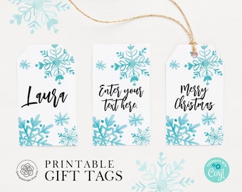 Snowflake Gift Tags | Etsy