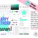 Editable Birthday Sign Editable Corjl, 8.5x11 Inch, Custom Colors ...