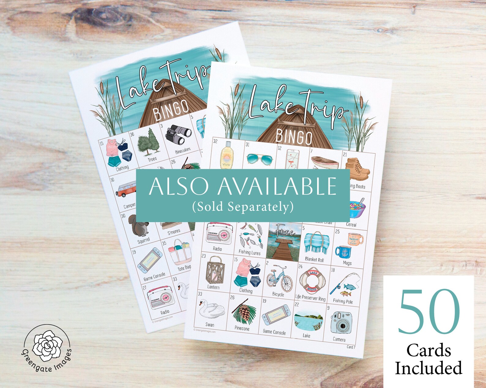 Camping Bingo: PRINTABLE 50 Cards, Bingo Pdf Game, Party Game Ideas ...