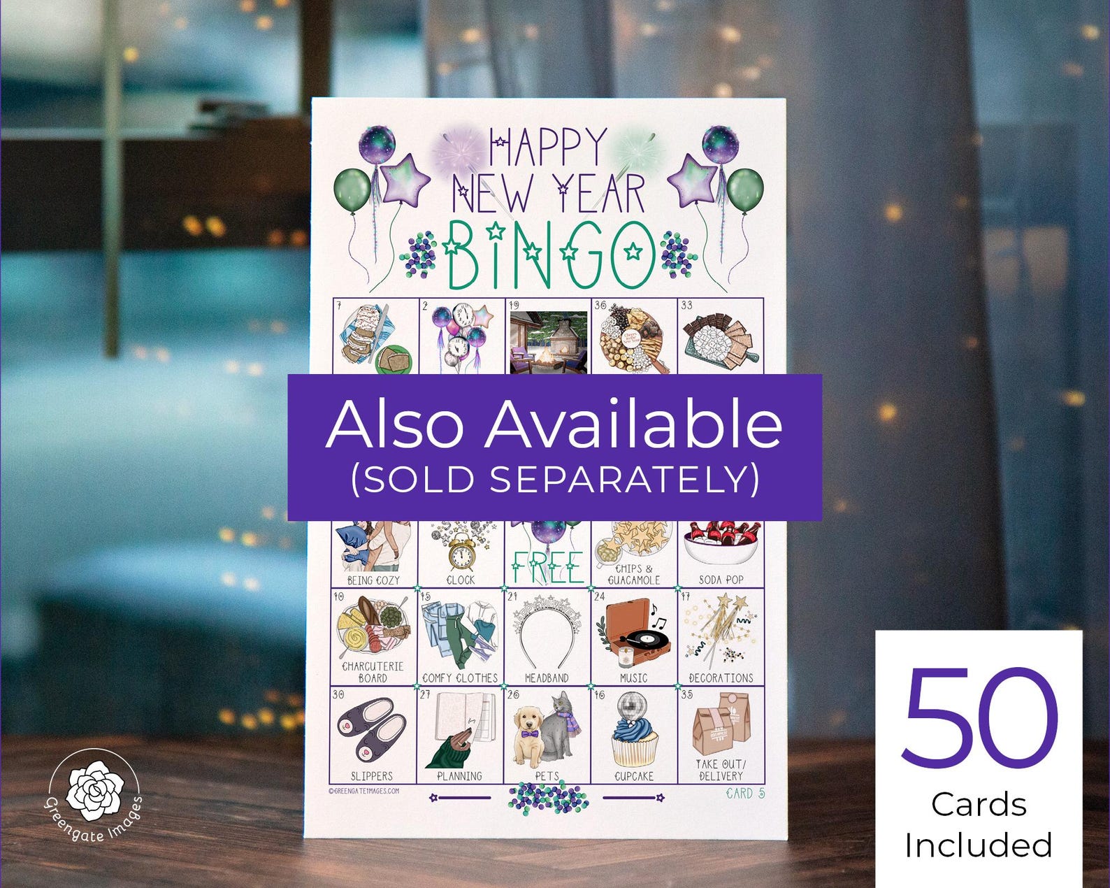 New Year's Kid/teen-friendly Bingo Cards - 50 PRINTABLE Cards for ...