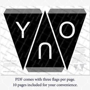 Black Letter Banner - PRINTABLE, Editable Banner PDF. Instant Digital ...