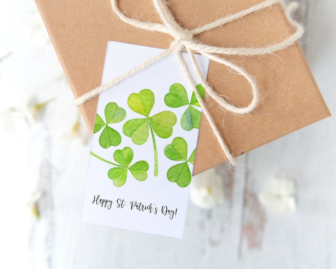 Shamrock Gift Tag Template - PRINTABLE, Corjl Editable in Browser ...