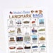 US Landmarks Bingo - 50 PRINTABLE Unique Cards. Instant Digital ...
