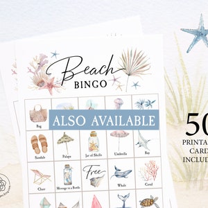 Ocean Bingo Cards: Printable Bingo Cards 50 Cards Kids Game - Etsy