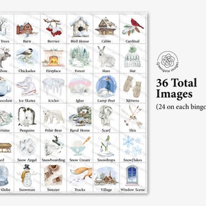 Snow Bingo Cards: Printable Bingo, 50 Cards, Senior Citizen Activity ...