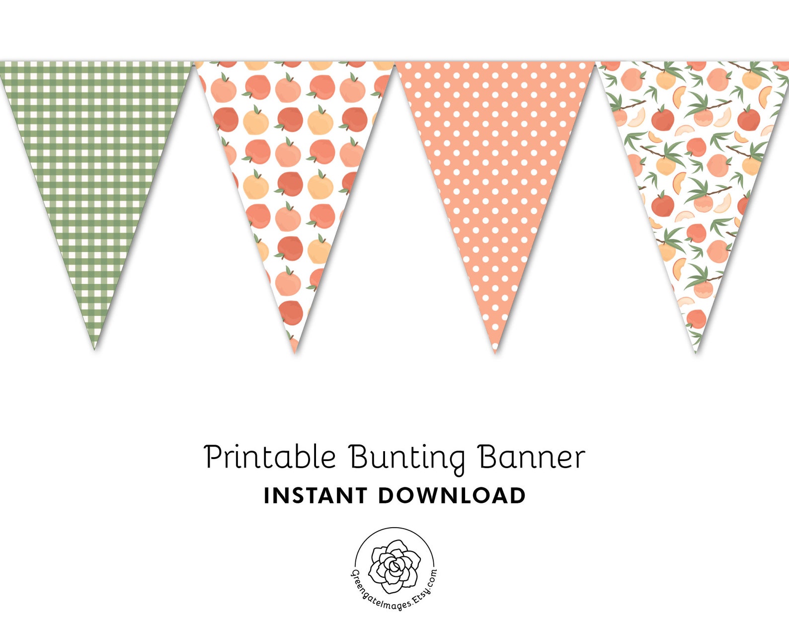 Peach Printable Banner - Peach Party Decorations, Sweet as a Peach ...
