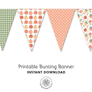 Peach Printable Banner - Peach Party Decorations, Sweet as a Peach ...