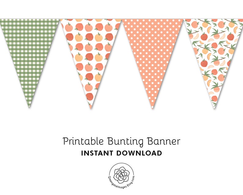 Peach Printable Banner Peach Party Decorations Sweet as a - Etsy