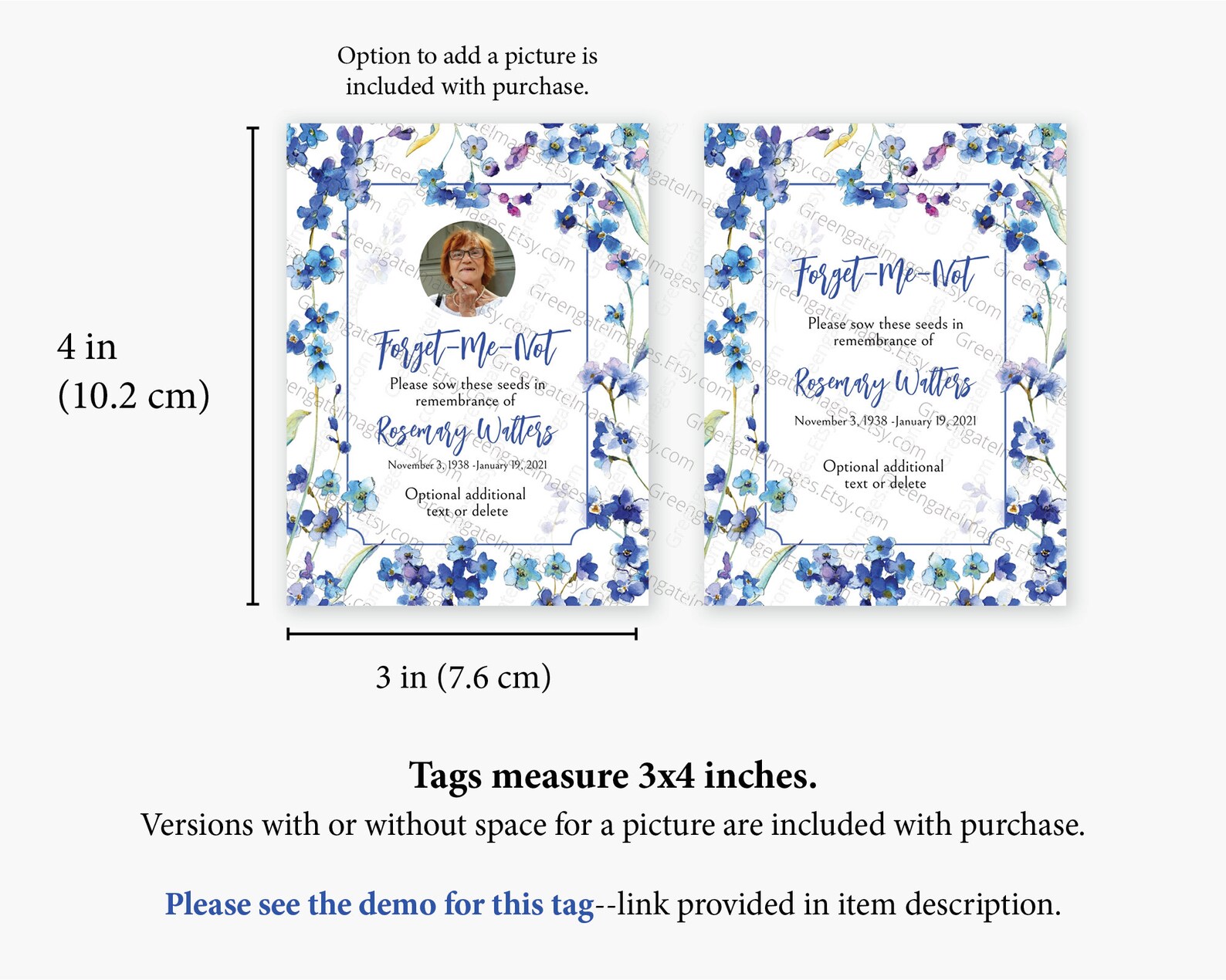 Forget-me-not Seed Packet Tags PRINTABLE 3x4 Tags That - Etsy