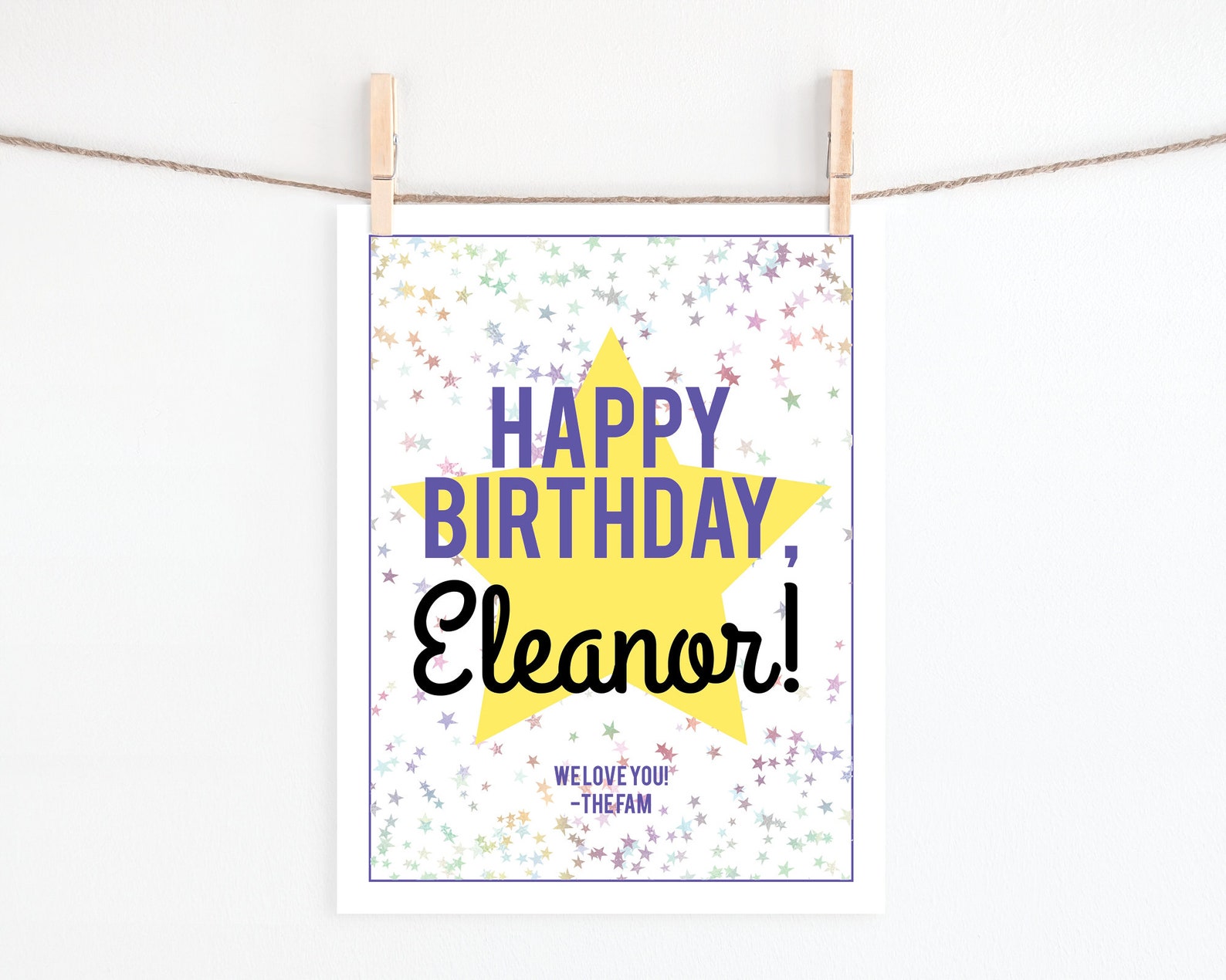 Editable Birthday Sign Editable Corjl 8.5x11 Inch Custom - Etsy