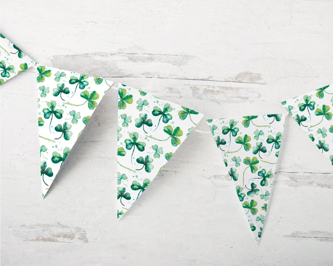 St. Patrick's Day Bunting - PRINTABLE Banner Flags, Instant Digital ...