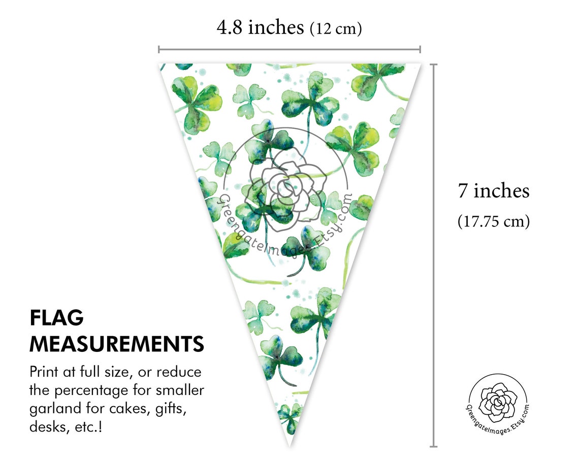 St. Patrick's Day Bunting PRINTABLE Banner Flags - Etsy