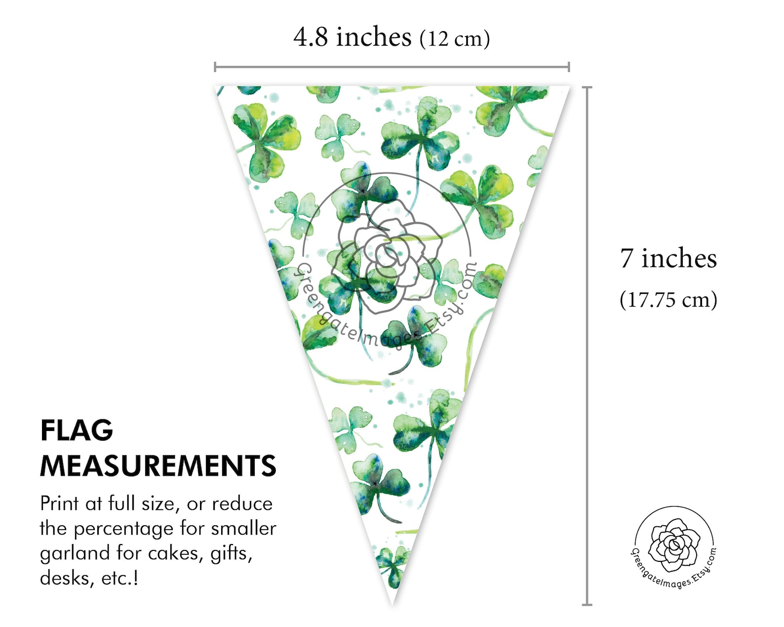 St. Patrick's Day Bunting - PRINTABLE Banner Flags, Instant Digital ...