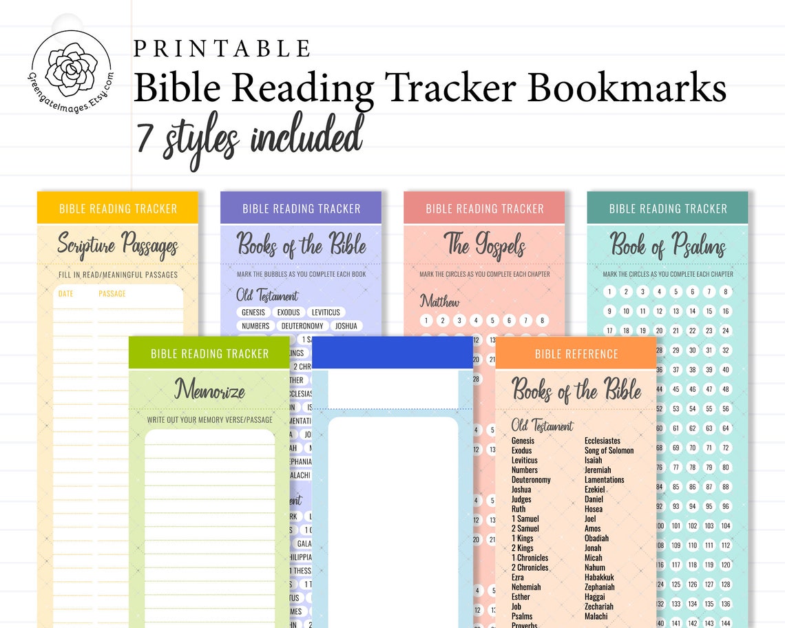 Bible Bookmarks Printable Bookmarks Bible Reading Plan - Etsy