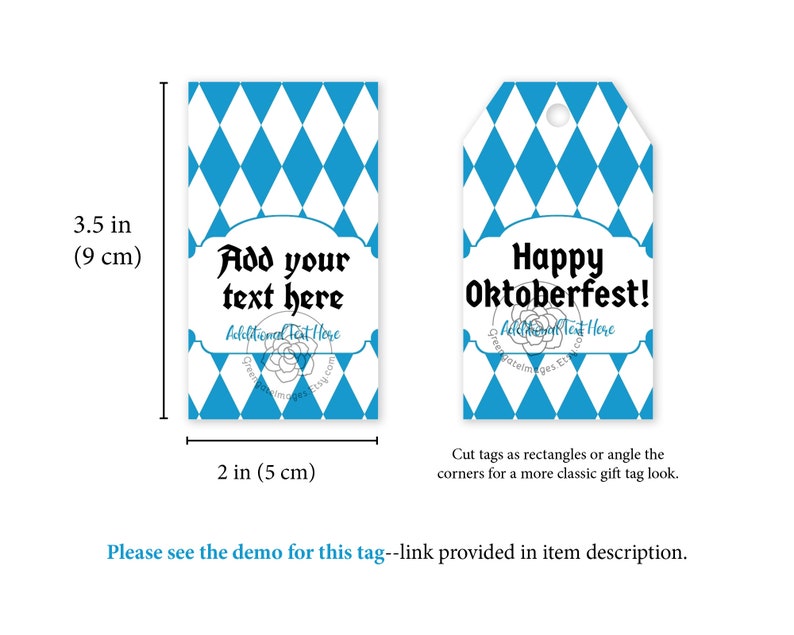 Oktoberfest Gift Tag Printable Gift Tag Favor Tag Hang | Etsy